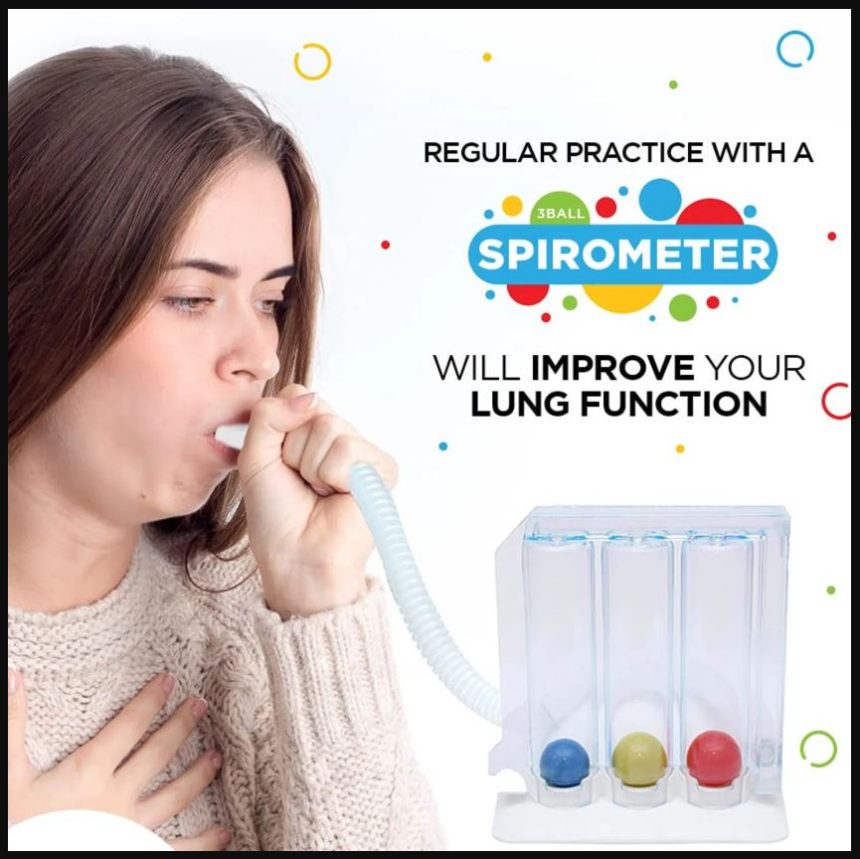 Deep Breathing Lung Exerciser 3 Balls Incentive Spirometer Small and ...